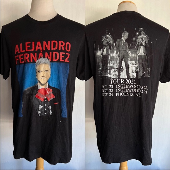 Shirts | Alejandro Fernandez 221 Hecho En Mexico Concert Tour Black ...